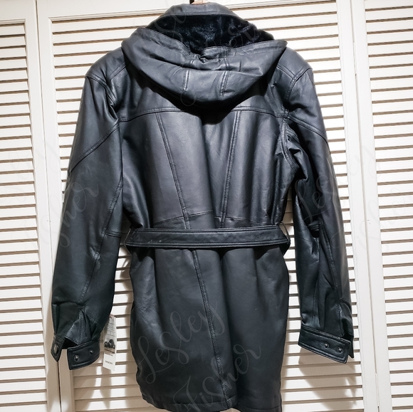 AB Leather | Jackets & Coats | Vintage Ab Belted Leather Jacket | Poshmark